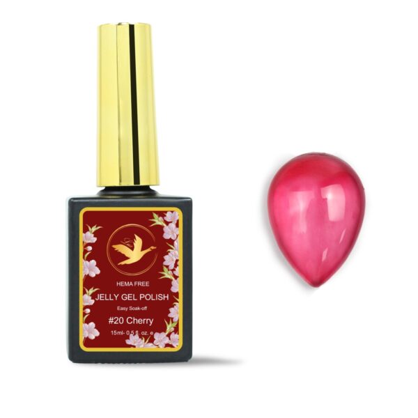 Jelly Glass Gel Polish - #20 Cherry - LUX GEL USA